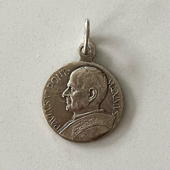 Vintage | Jewelry | Vintage Catholic Sterling Silver Pope Paulus Vi Medal Vatican Medallion ...